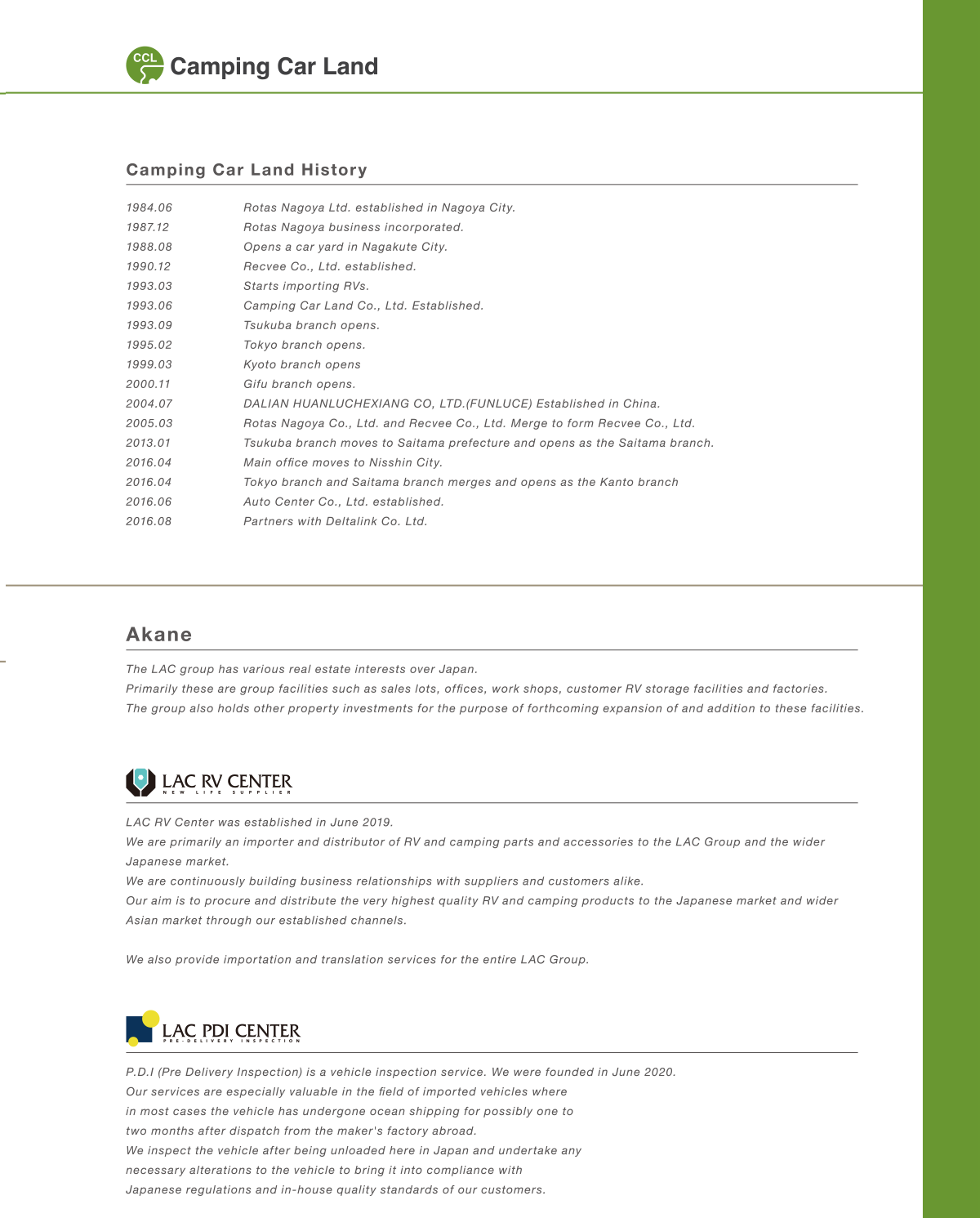 Welcome LAC Holdings
